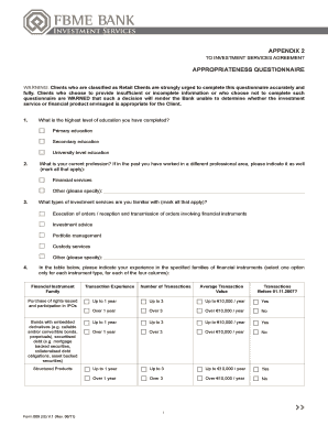 Fillable Online Appendix 2 to Investment Services Agreement Fax Email ...