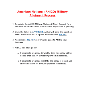 Fillable Online American National Military Allotmentdoc Fax Email Print ...