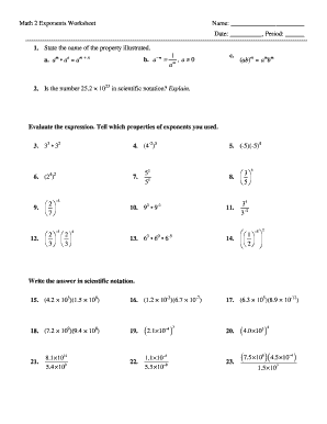 Fillable Online 2 Evaluate the expression Tell which properties of Fax ...