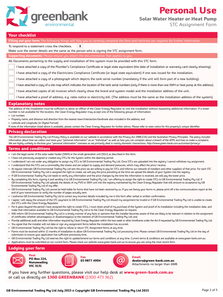 Fillable Online STC Assignment Form Fax Email Print - pdfFiller