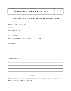 Fillable Online killarneyschool WORKPLACE SAFETY AND HEALTH EMPLOYEE ...