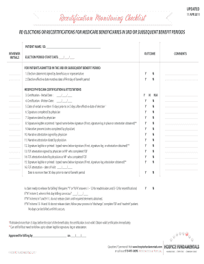Fillable Online Recertification Monitoring Checklist Fax Email Print ...
