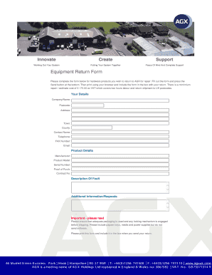 Fillable Online Equipment Return Form - Domain Names Registration Fax ...