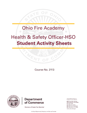 Fillable Online comapps ohio Health & Safety Officer-HSO Student ...