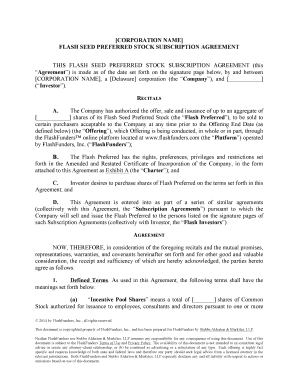 Fillable Online Subscription Agreement TEMPLATEdocx Fax Email Print ...