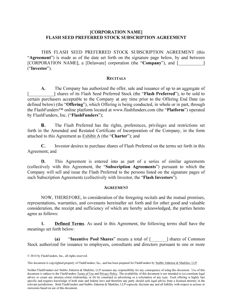 Fillable Online Subscription Agreement TEMPLATEdocx Fax Email Print ...