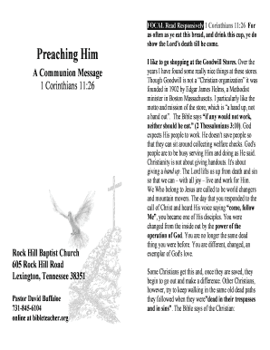 Fillable Online FOCAL Read Responsively 1 Corinthians 1126 For as often ...