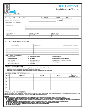 Fillable Online DCB Connect Registration Form Fax Email Print - pdfFiller