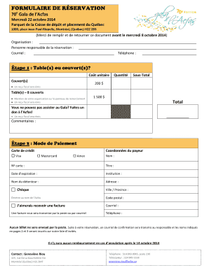 Remplissable En Ligne acfas FORMULAIRE DE RSERVATION - acfasca Fax ...