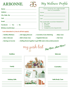 Fillable Online My Wellness Profile - walternationonlinecom Fax Email ...