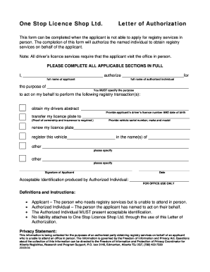 Fillable Online One Stop Licence Shop Fax Email Print - pdfFiller