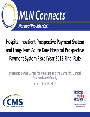 Fillable Online Hospital Inpatient Prospective Payment System Fax Email ...