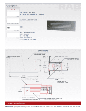 Fillable Online rabdesign RDISpecSheetBack SLOT - RAB Design Lighting ...