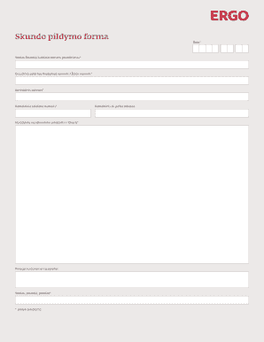 Fillable Online Skundo pildymo forma - bergobbltb Fax Email Print ...