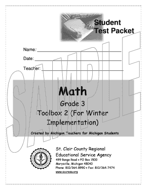 Fillable Online sccresa 3rd Grade Student Packet - St Clair County RESA ...