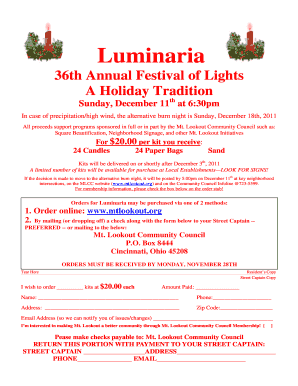 Fillable Online mtlookout Luminaria Order Form - bMtLookoutb ...