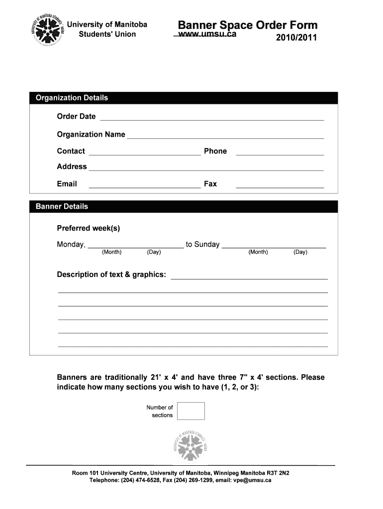 Fillable Online mlsa Banner Space Order Form - Manitoba Law Students ...