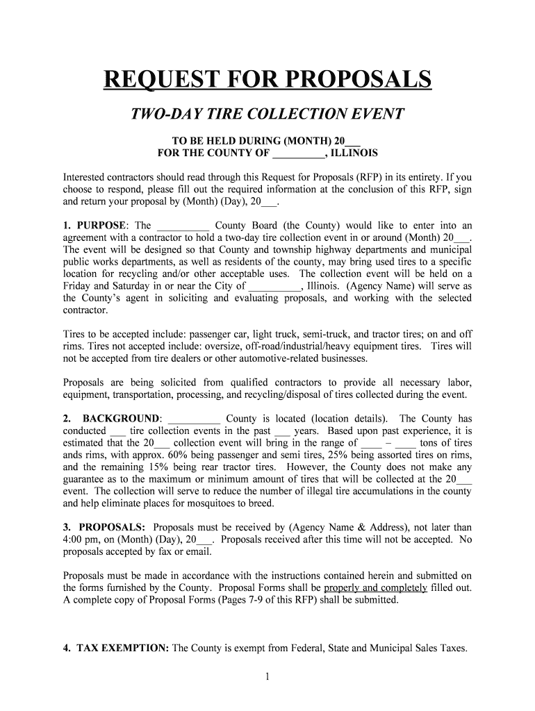 Fillable Online ilcswma Request for Proposals - Illinois Counties Solid ...