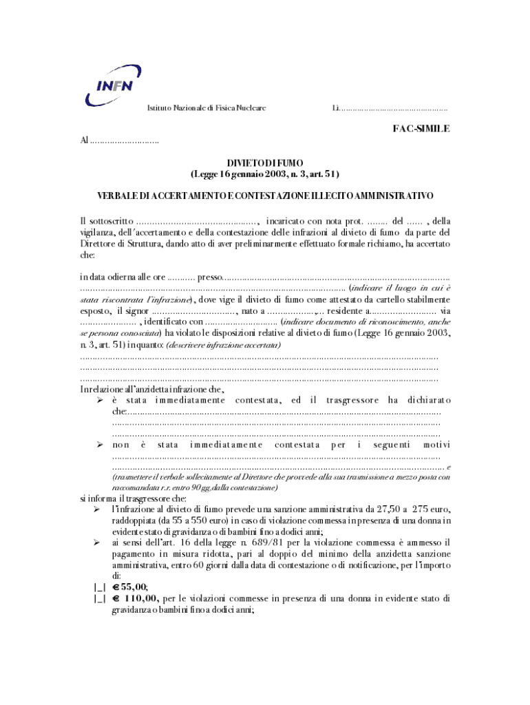 Compilabile Online Reg. n.VERBALE DI ACCERTAMENTO DI ILLECITO ... Fax ...