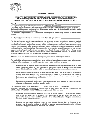 Fillable Online 207 57 248 INFORMED CONSENT OPERATIVE HYSTEROSCOPY WITH ...