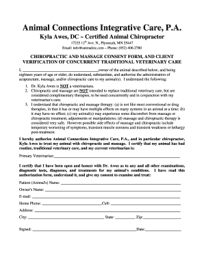 Fillable Online Animal Connections Consent Form Fax Email Print - pdfFiller