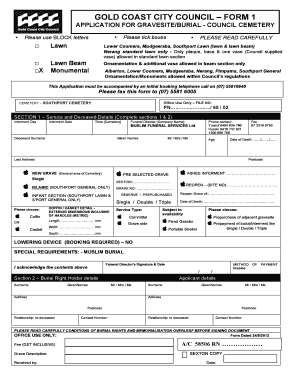 Fillable Online mfs asn GOLD COAST CITY COUNCIL FORM 1 - mfs asn Fax ...