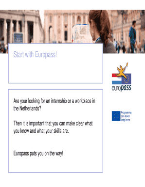 Fillable Online Start with Europass Fax Email Print - pdfFiller