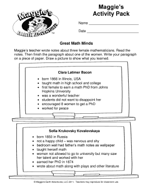 Fillable Online missmaggie Great Math Minds - missmaggie Fax Email ...