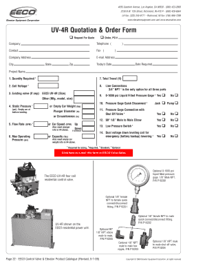 Fillable Online UV-4R Quotation Order Form Fax Email Print - pdfFiller