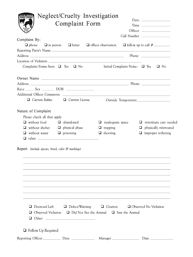 Fillable Online Nc complaint form - wwwaco-acts Fax Email Print - pdfFiller