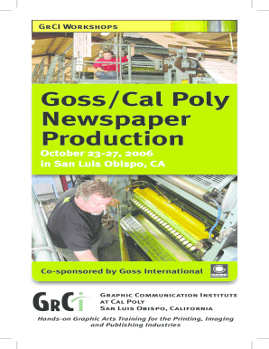 Fillable Online Goss/Cal Poly Newspaper Production - Goss International ...