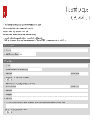 Fillable Online Fit and proper Fit and proper declaration PSDDIG14895 ...