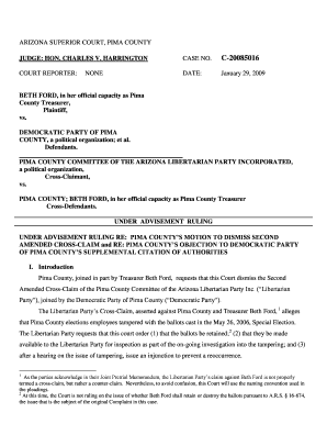 Fillable Online sweetremedy Judge Harrington's earlier ruling ...