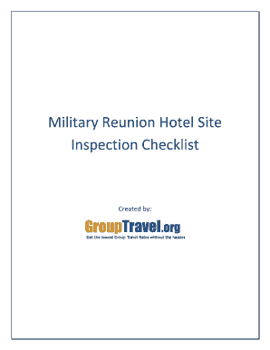 Fillable Online grouptravel Military Reunion Hotel Site Inspection ...