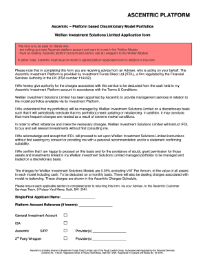 Fillable Online Ascentric Platform based Discretionary Model Portfolios ...