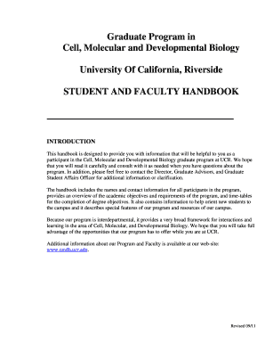 Fillable Online cmdb ucr Graduate Program in Cell, Molecular and ...