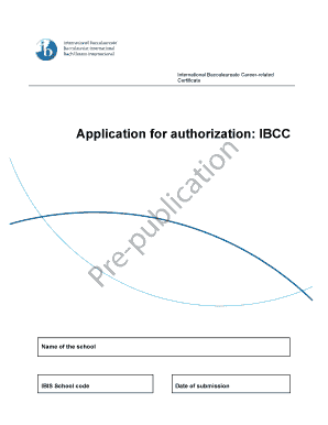 Fillable Online ibo IBCC Application for authorizationedocx - ibo Fax ...