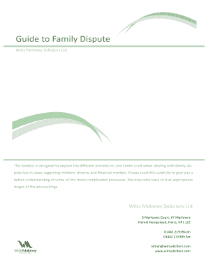 Fillable Online Guide to Family Dispute Fax Email Print - pdfFiller