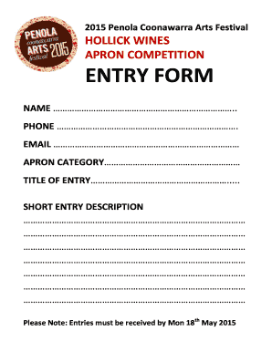 Fillable Online APRON COMPETITION ENTRY FORM - bartsfestivalbbcombau ...