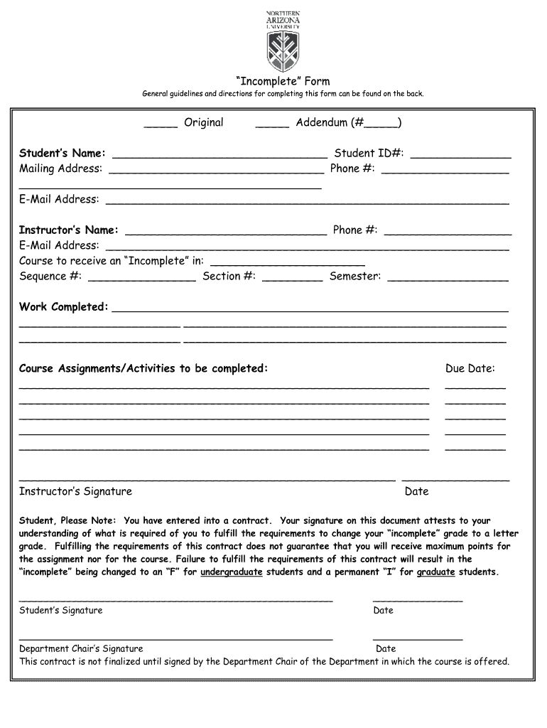 Fillable Online geog nau Incomplete Form General guidelines and ...
