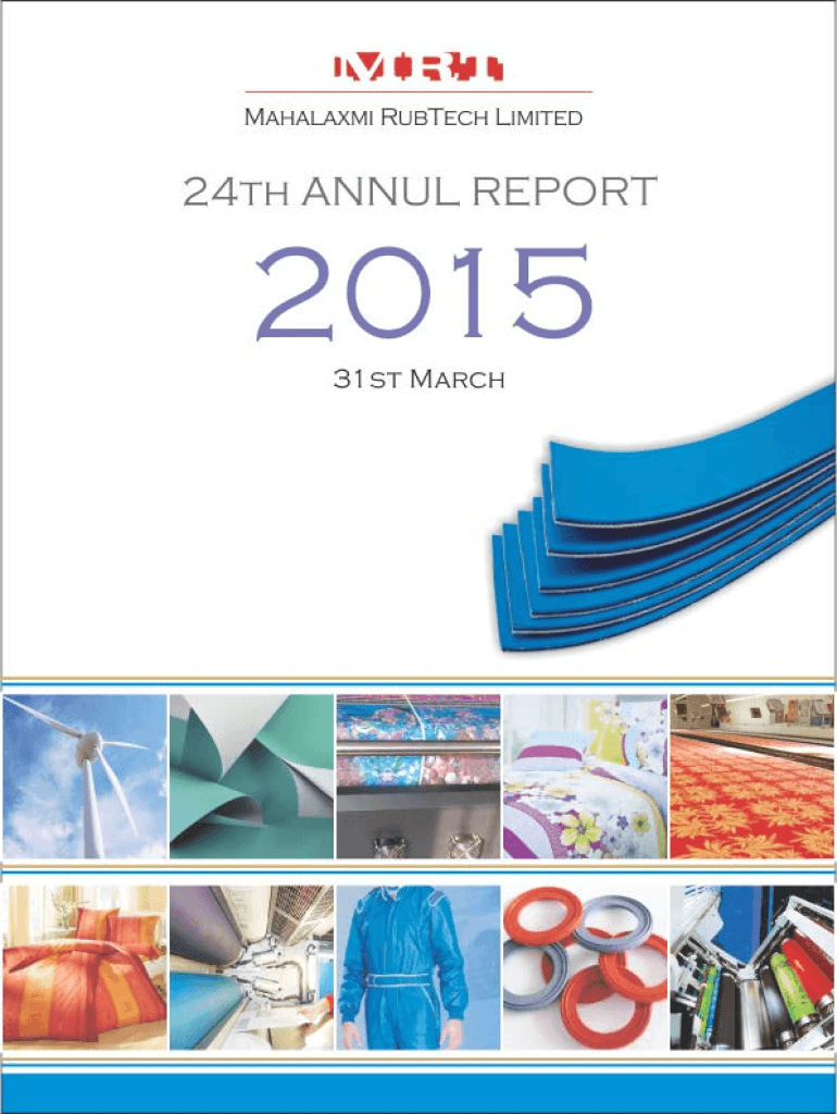 Fillable Online Annual Report 2015 - Mahalaxmi Rubtech Limited Fax ...