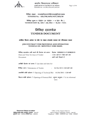 Fillable Online aai TENDER DOCUMENT - Vehicle - Recalldocx - aai Fax ...