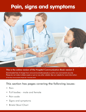 Fillable Online Pain, signs and symptoms Fax Email Print - pdfFiller