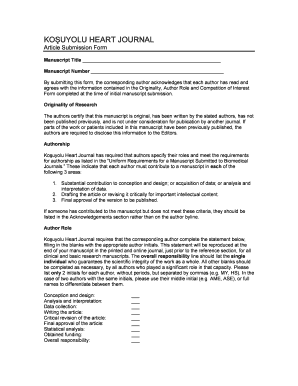 Fillable Online article submission formdoc Fax Email Print - pdfFiller