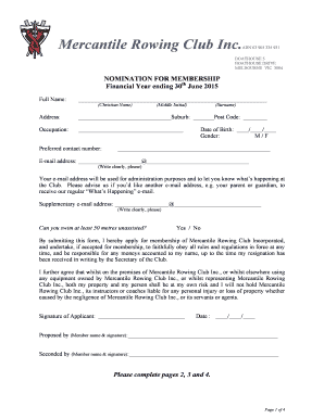 Fillable Online Mercantile Rowing Club Inc.ABN 63 905 335 931 Fax Email ...