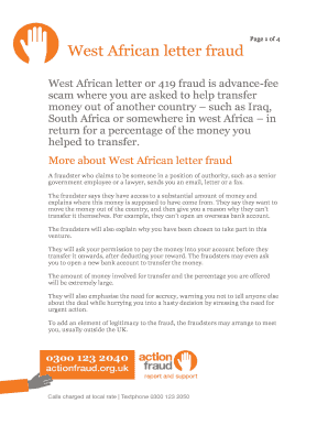 Fillable Online West African letter fraud Fax Email Print - pdfFiller