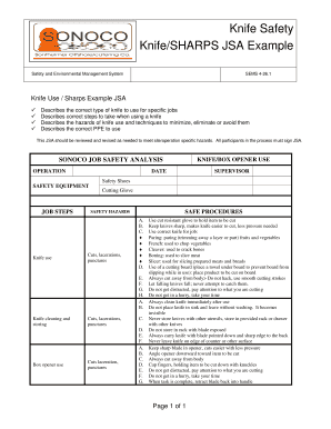 Fillable Online Knife Safety Fax Email Print - pdfFiller