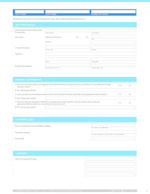 Fillable Online Miramar Broadform Liability Insurance Proposal Fax Email Print - pdfFiller