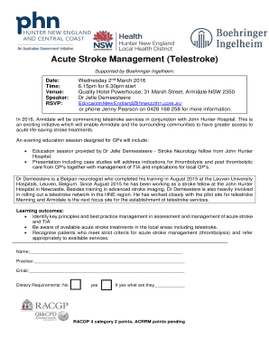 Fillable Online Acute Stroke Management Telestroke - HNECC PHN Fax ...