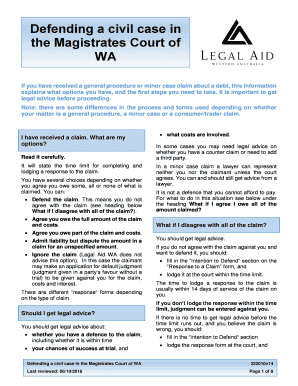 Fillable Online Defending a civil case in Fax Email Print - pdfFiller